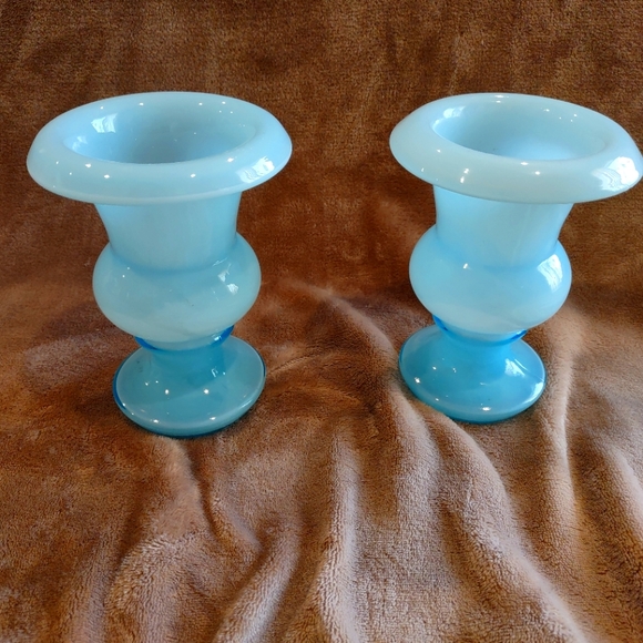 Accents | Vintage Light French Blue Glass Vase | Poshmark